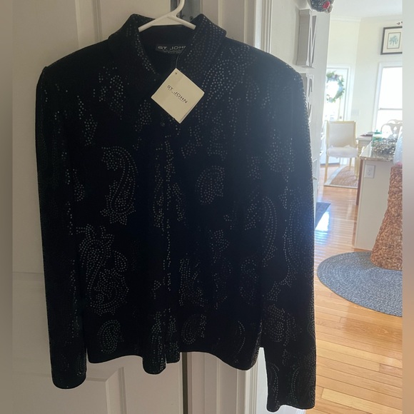St. John | Jackets & Coats | St John Knit Sequin Jacket | Poshmark